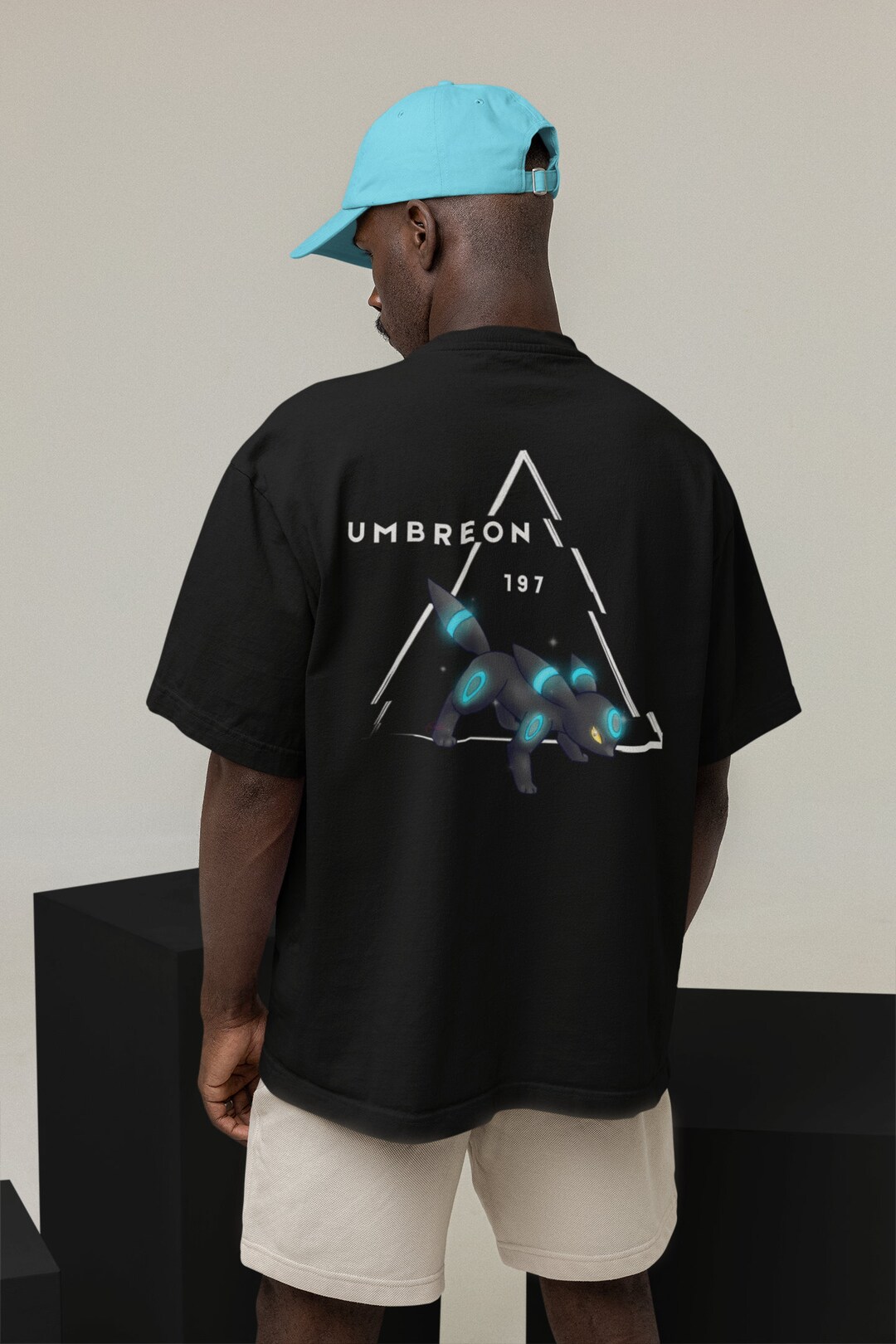 Dark Type Evolution Pocket Monsters Original Art Graphic Tee With Back ...