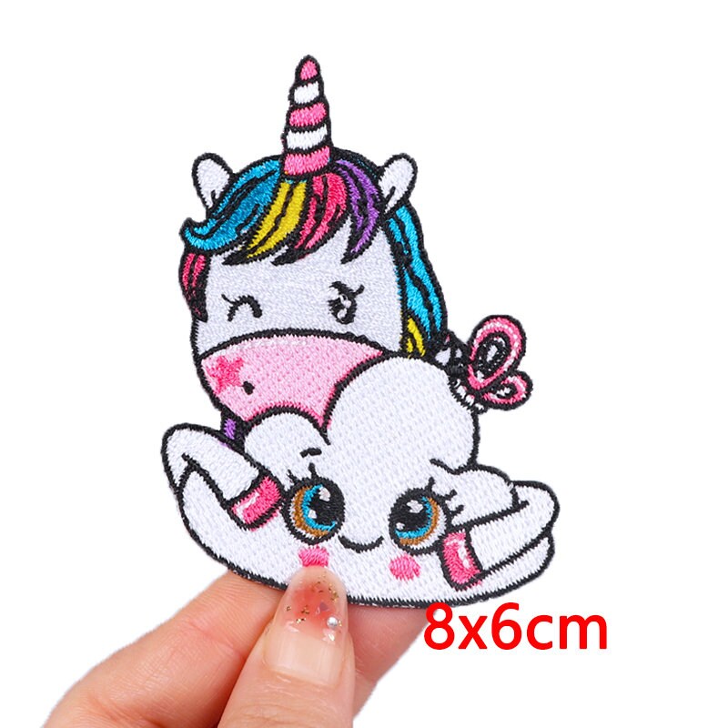 Hippie Unicorn Embroidered Patches for Clothing, Sticker Stripe, DIY Rainbow Unicorn Patch, Iron ...