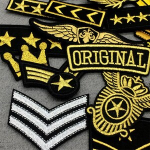 Crown Army 25pcs/lot Embroidery Patches on Clothes, Sticker, DIY Iron ...