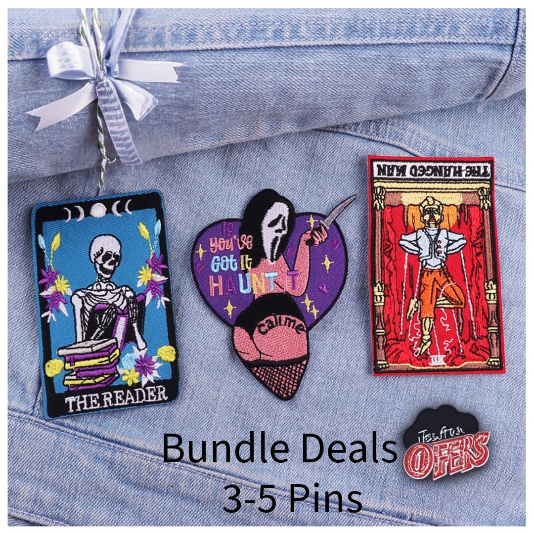 3-5 Embroidery Patch, DIY Horror Skeleton Iron on Patches for Clothing ...