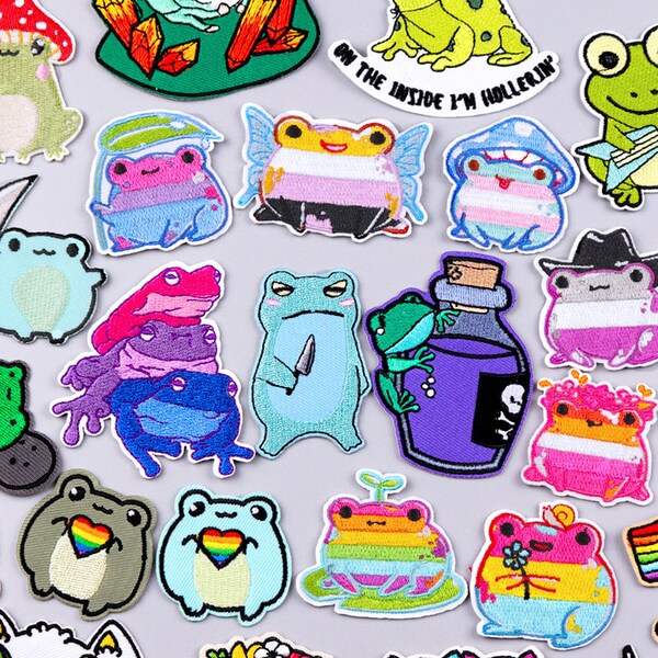 Cute Frog Patch - Etsy UK