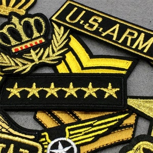 Crown Army 25pcs/lot Embroidery Patches on Clothes, Sticker, DIY Iron ...