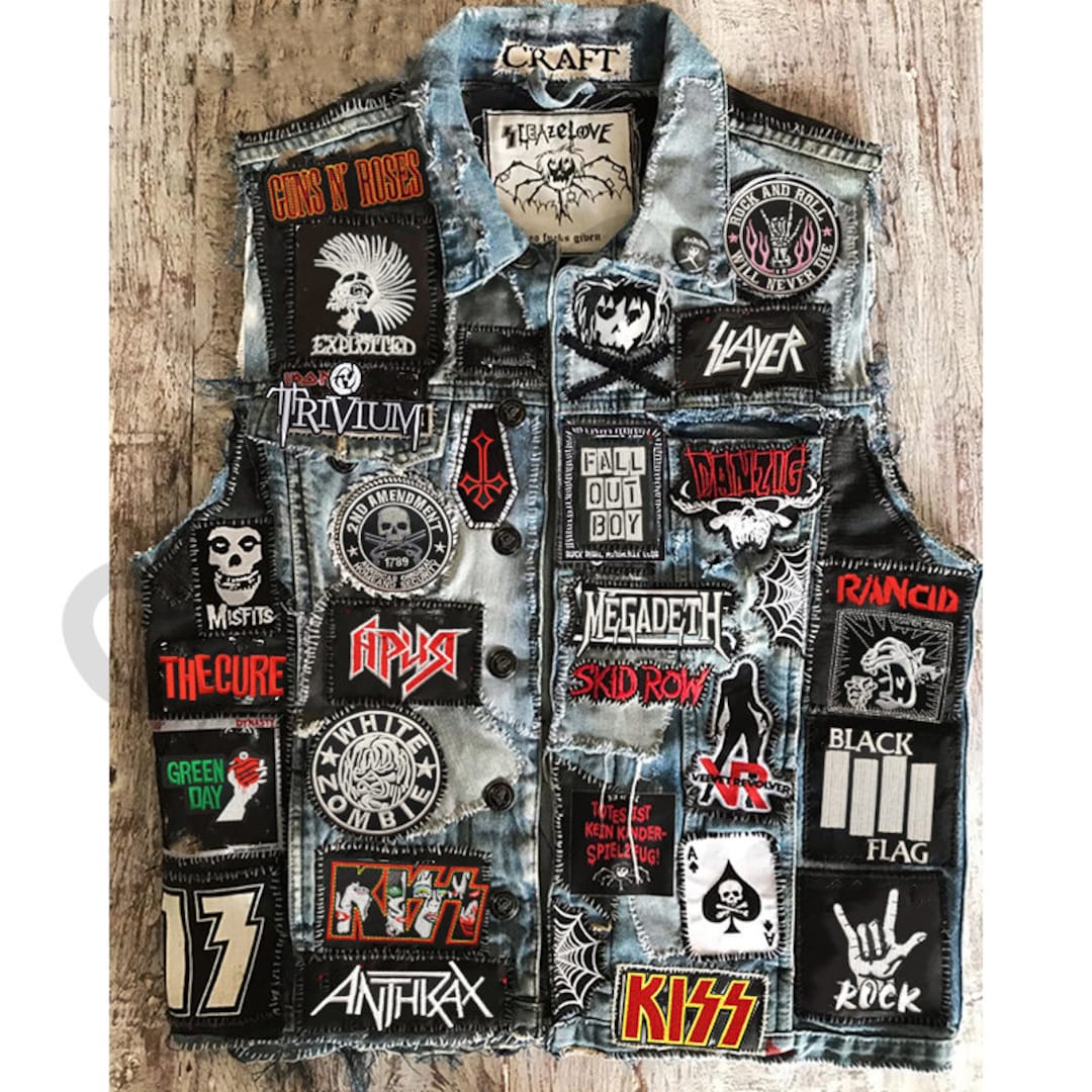 Rock Band 3 Iron on Patches for Clothing, DIY Punk Clothes Jacket ...