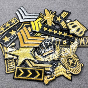 Crown Army 25pcs/lot Embroidery Patches on Clothes, Sticker, DIY Iron ...