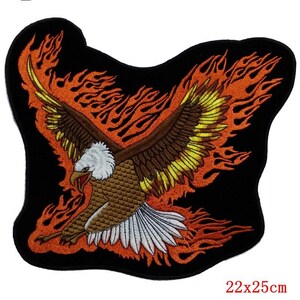Eagle Embroidered Patches on Clothes, Skull Back Large Patch for ...