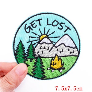 Outdoor Patches, Mountain Embroidery for Clothes, Iron on Patches for ...