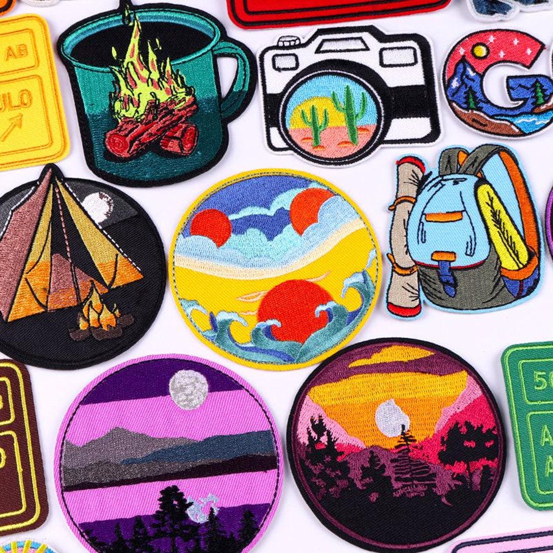 Outdoor Nature Camping Traveler Embroidered Patch, Iron on Patches for ...
