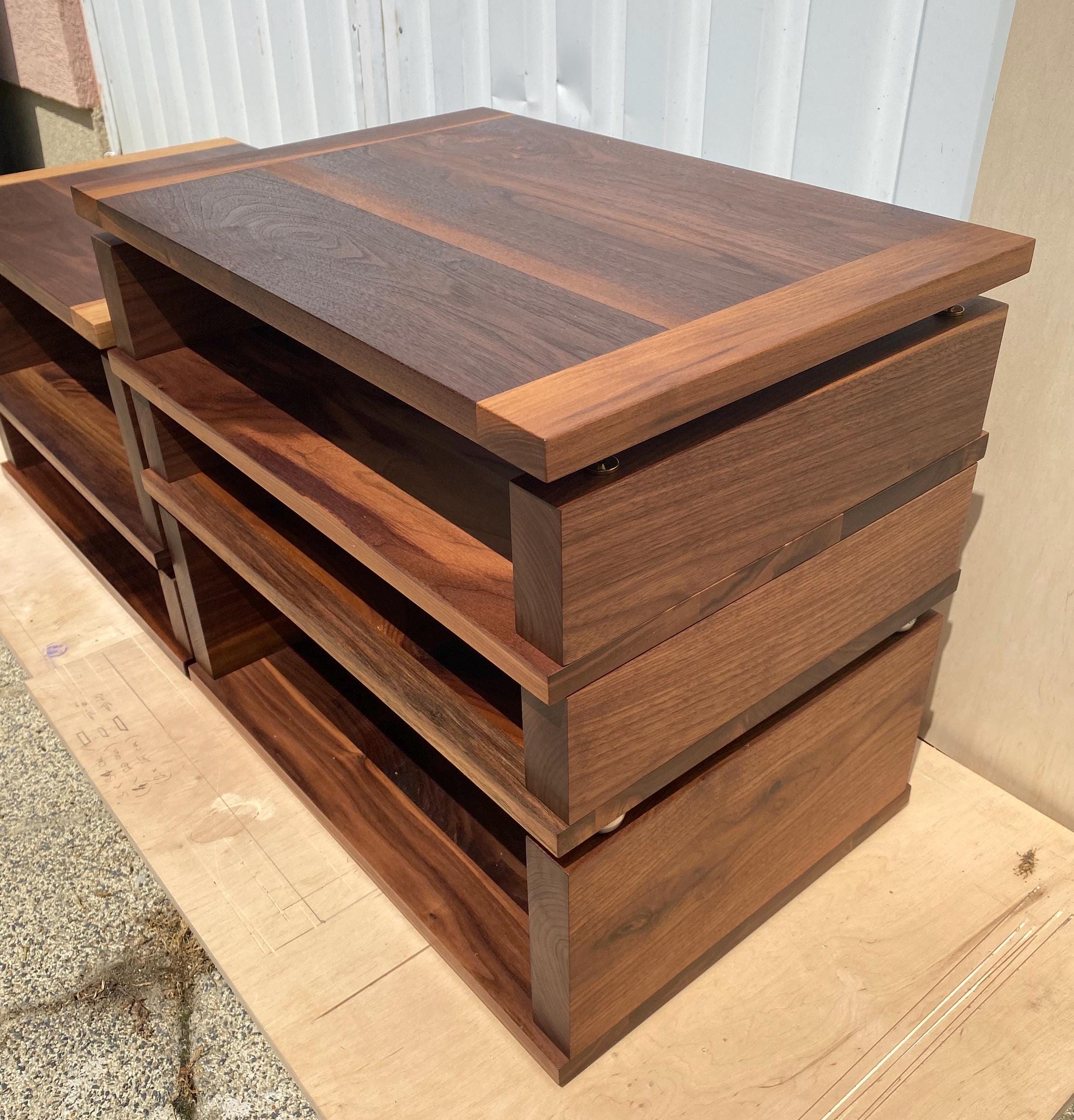 Modular Walnut Audio Rack // Turntable Stand // Stereo Cabinet - Etsy