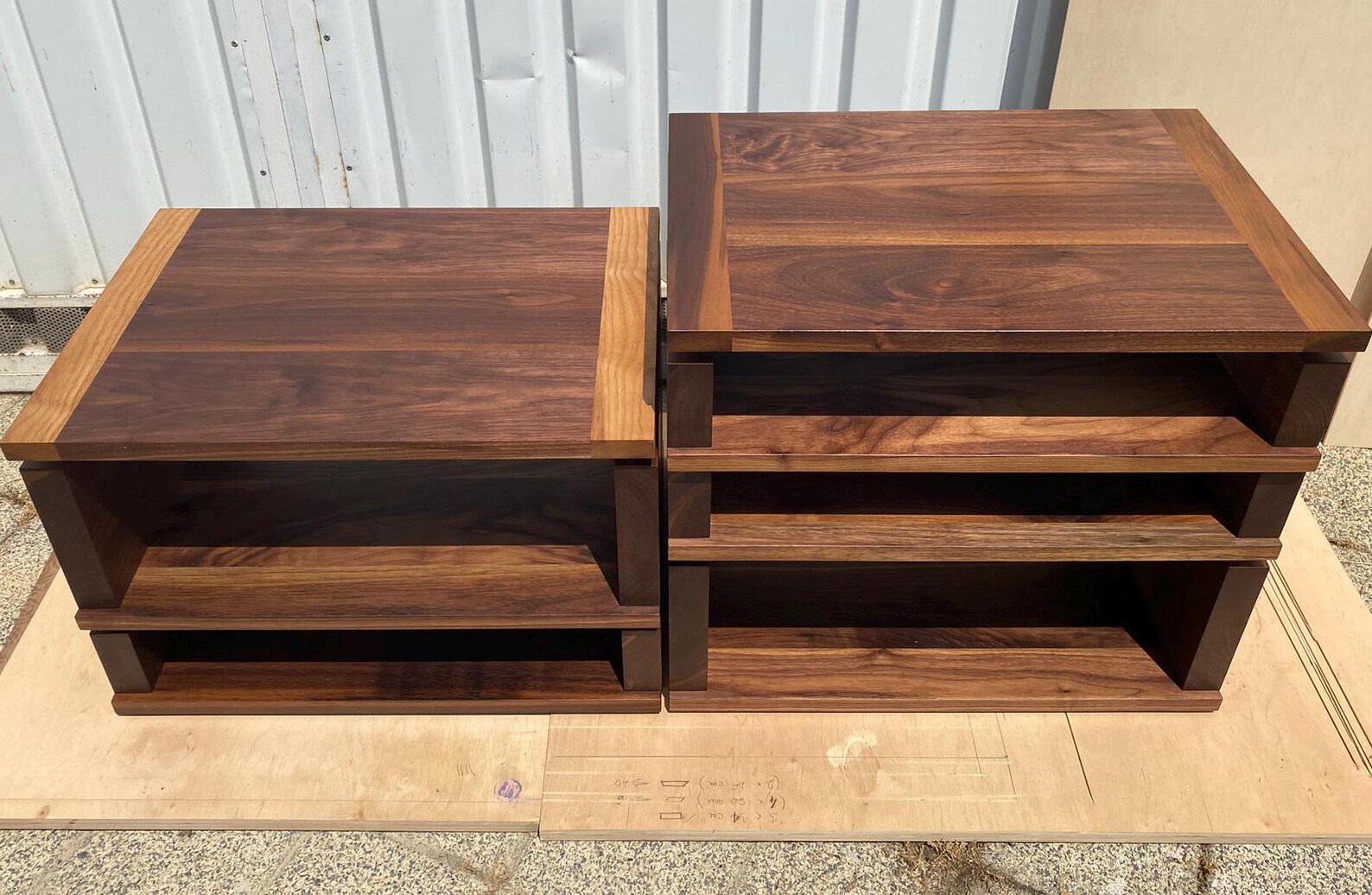 Modular Walnut Audio Rack // Turntable Stand // Stereo Cabinet - Etsy