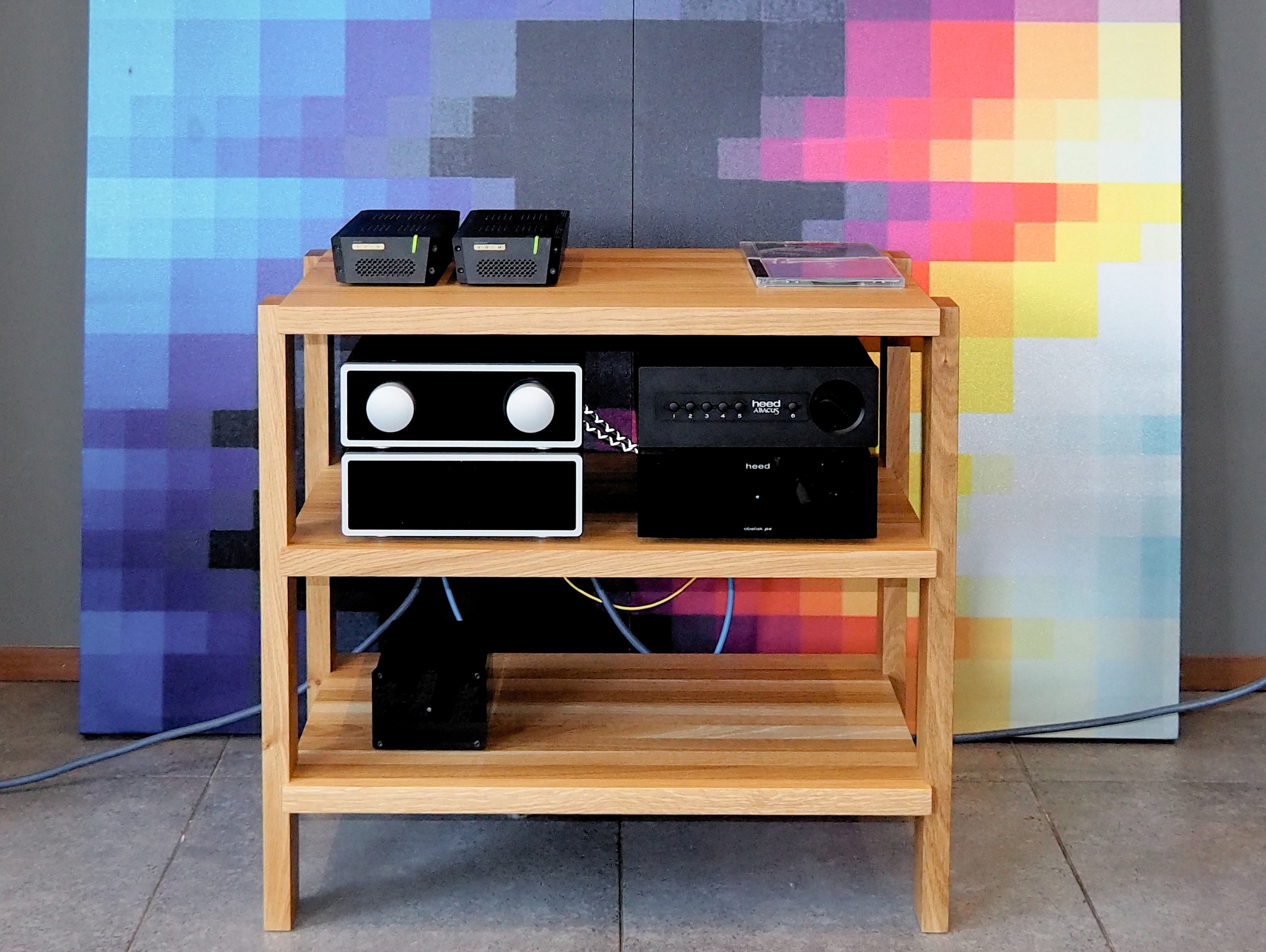 Customizable Oak Audio Rack // Turntable Stand // Stereo Cabinet - Etsy
