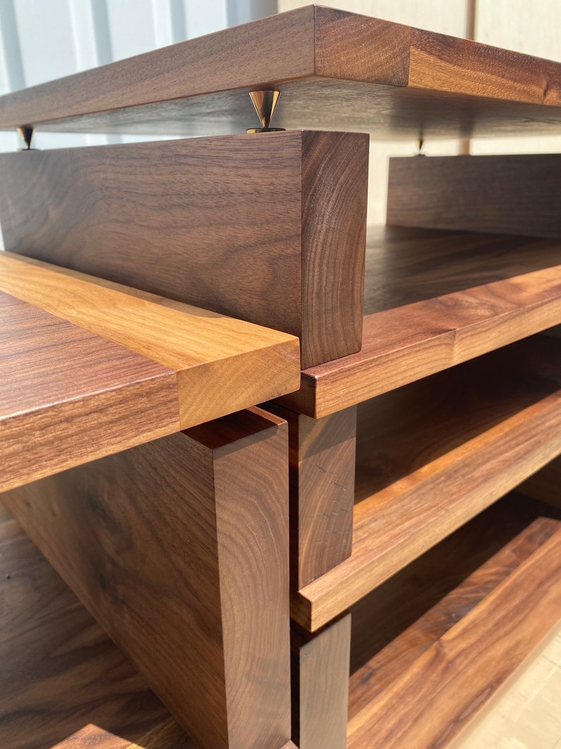 Modular Walnut Audio Rack // Turntable Stand // Stereo Cabinet - Etsy