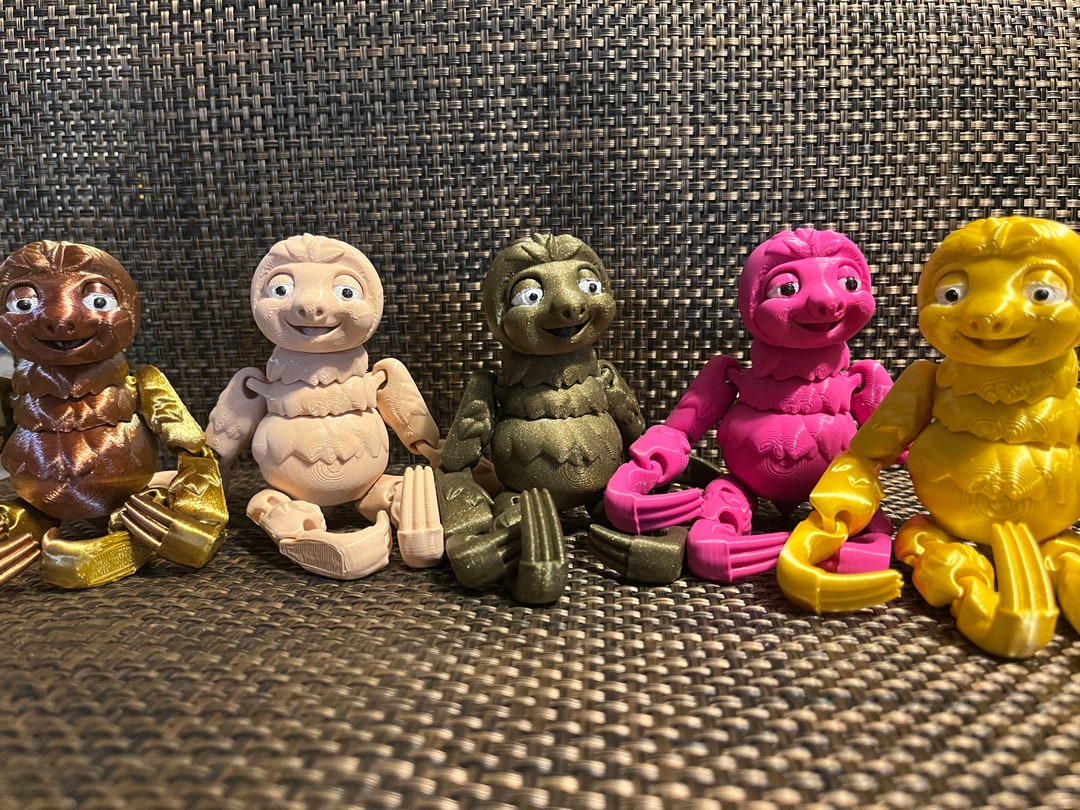 Articulated Flexi Sloth Fidget Toy, Sensory, Custom Gifts for Teens ...