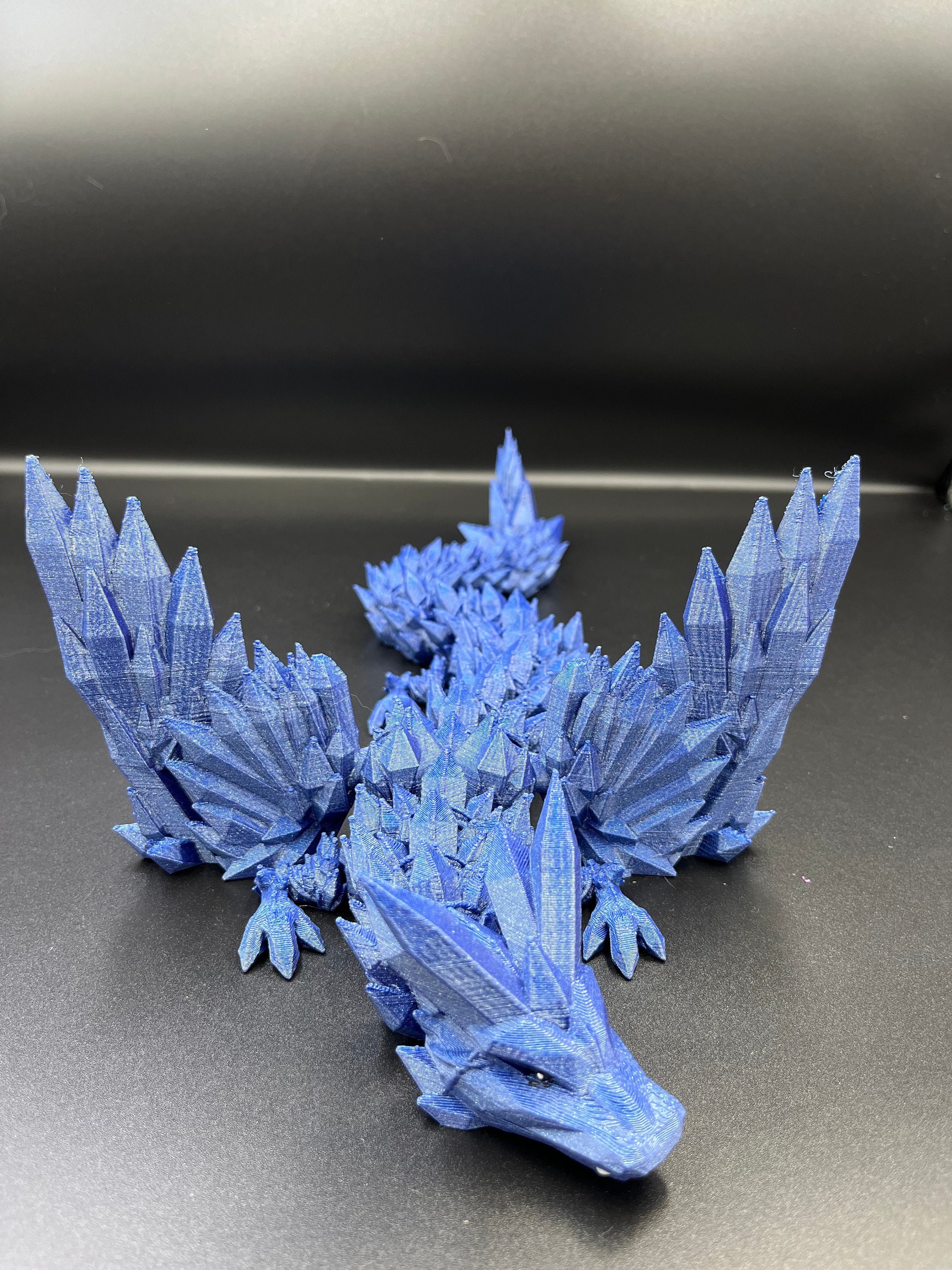Articulated Crystalwing Dragon Fidget Toy, Sensory Dragon , Custom ...