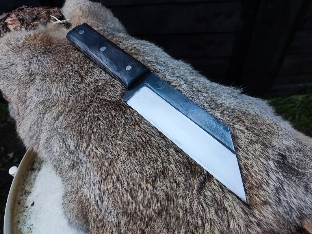 Modern Seax Bushcraft Tool With Leather Sheath - Etsy