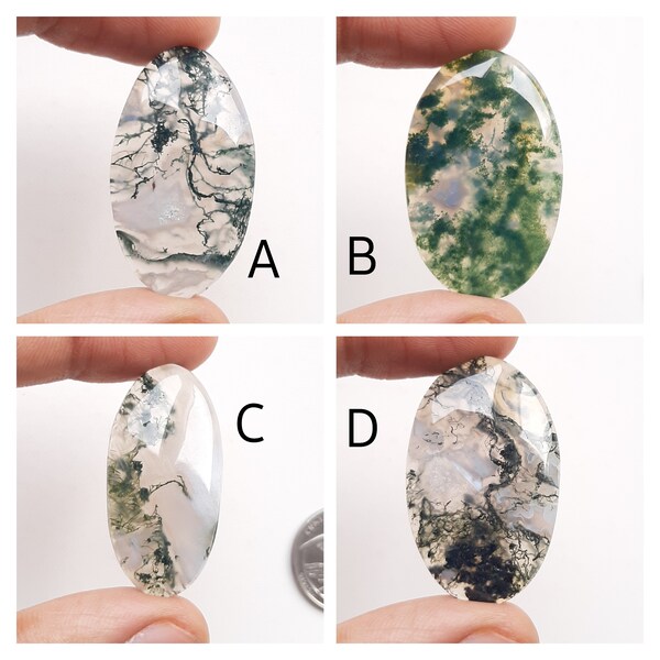Moss Agate Cabochon - Etsy