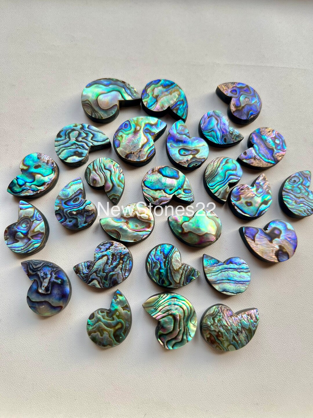 New Unique Ammonite Shape Abalone Shell Cabochon for Wire Wrapping ...