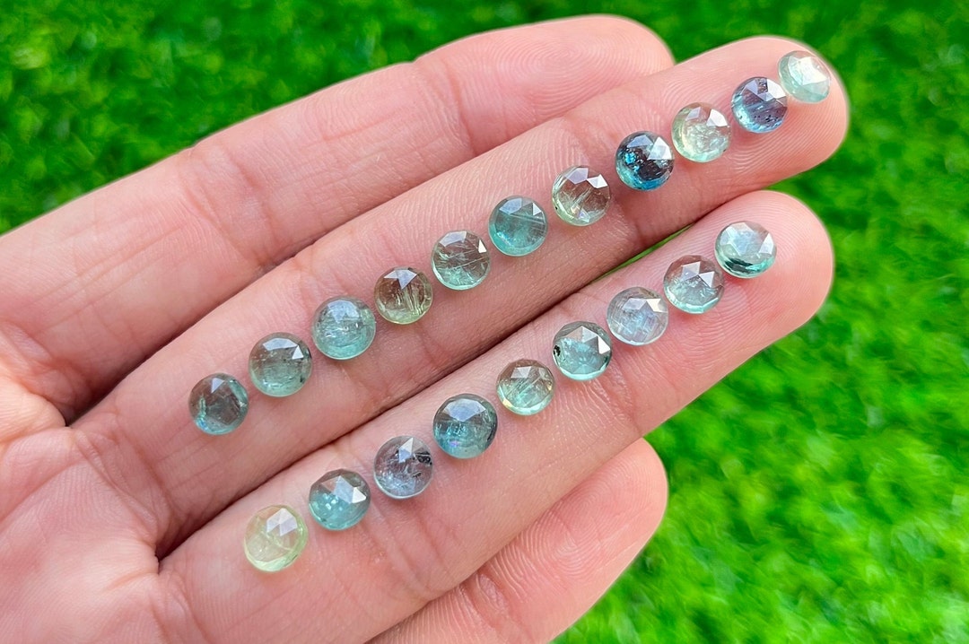 Mint Color Kyanite 6mm 20pcs Rosecut Gemstone - Top Quality Rose Cut ...