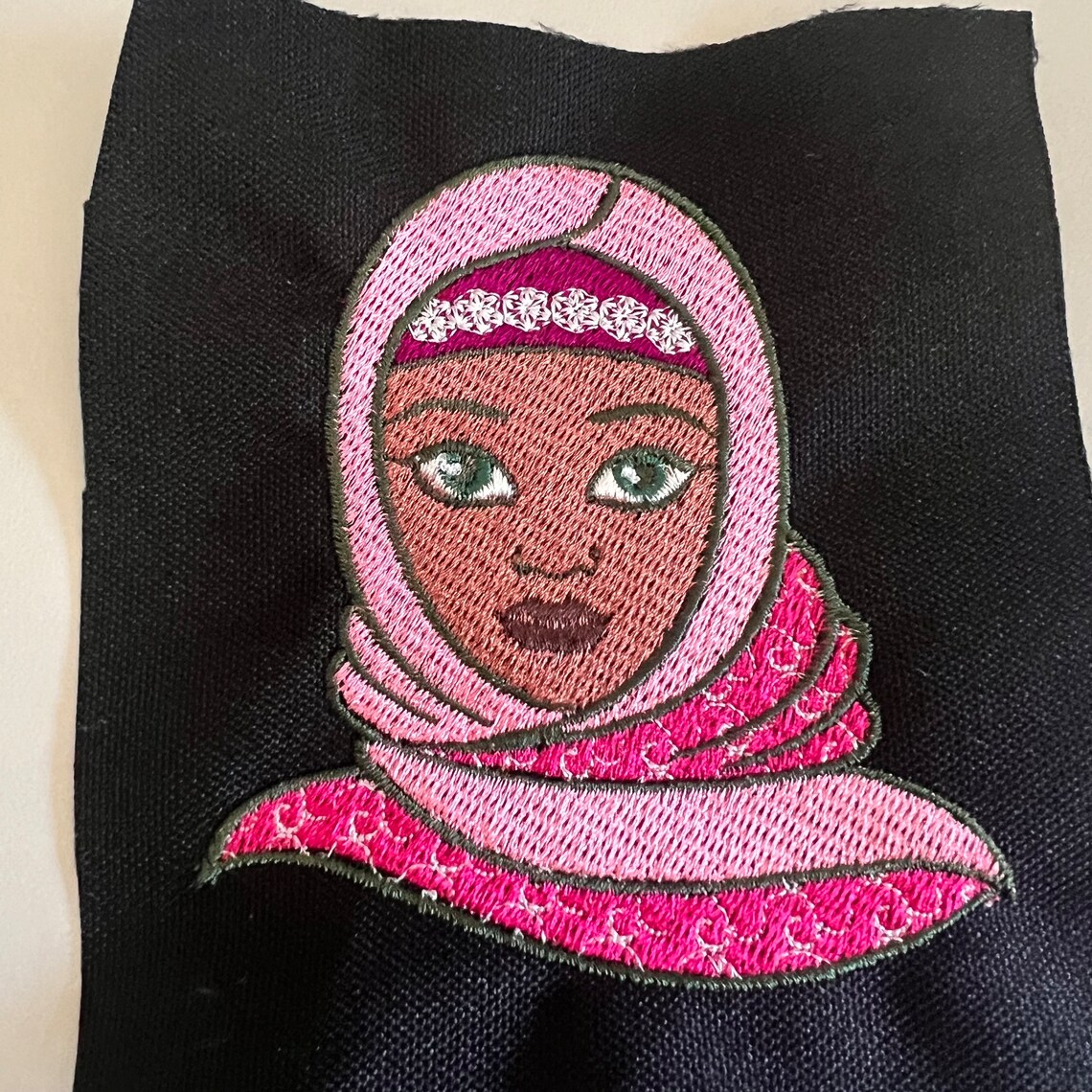 Covered Beauty Embroidered Iron on Patch. African American Women ...