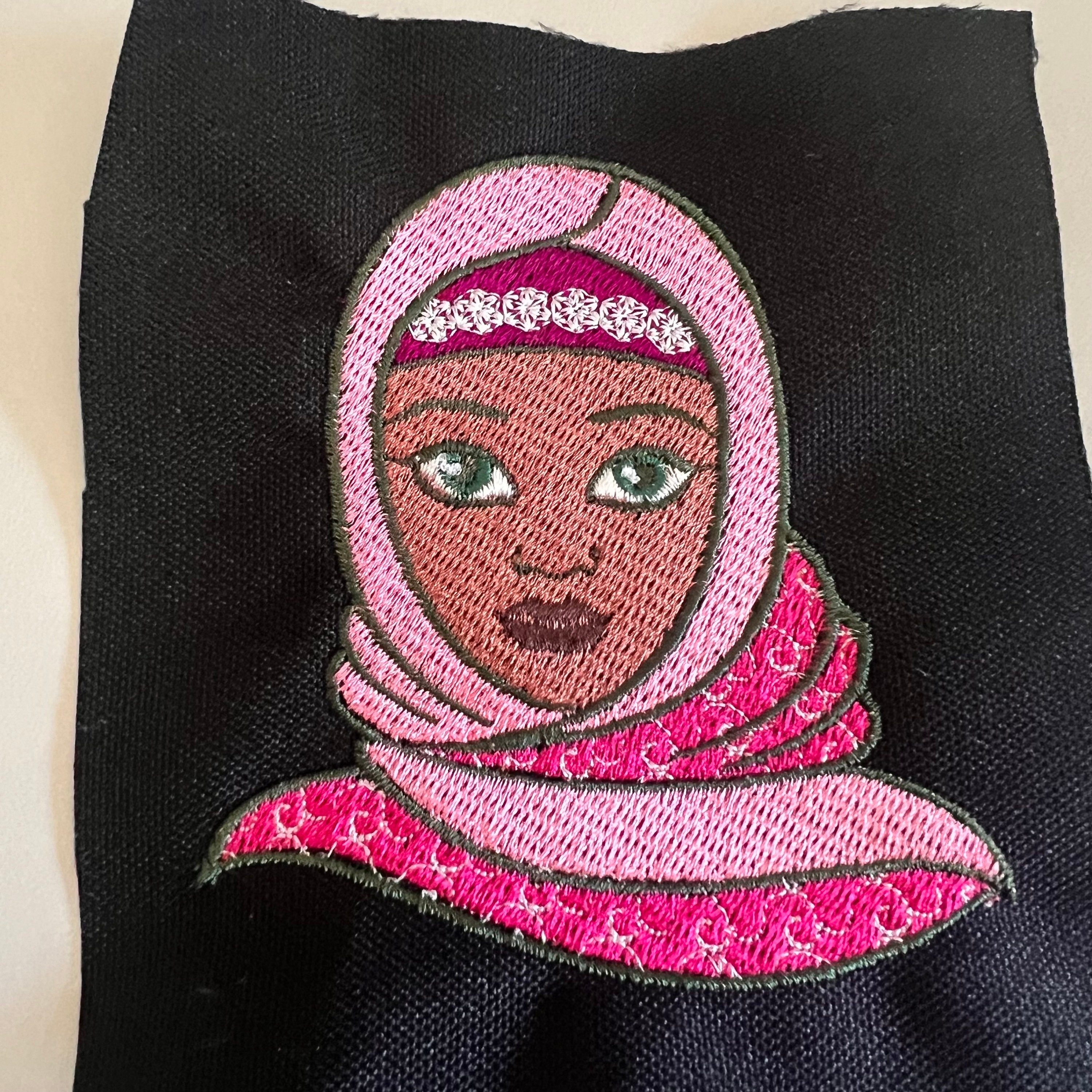Covered Beauty Embroidered Iron on Patch. African American Women ...
