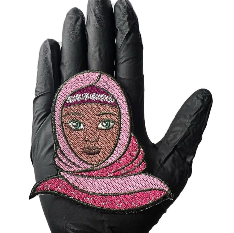 Covered Beauty Embroidered Iron on Patch. African American Women ...