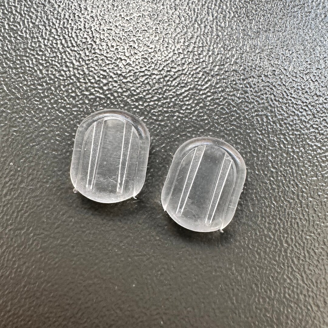 3 Pairs Transparent Silicone Rubber Pads, Protectors for Clip on Backs ...