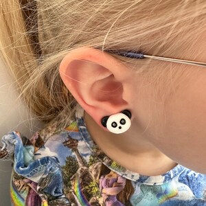 Panda and Squirrel 2 Pair Clip on Earring Set | Animal Ear Clips for ...