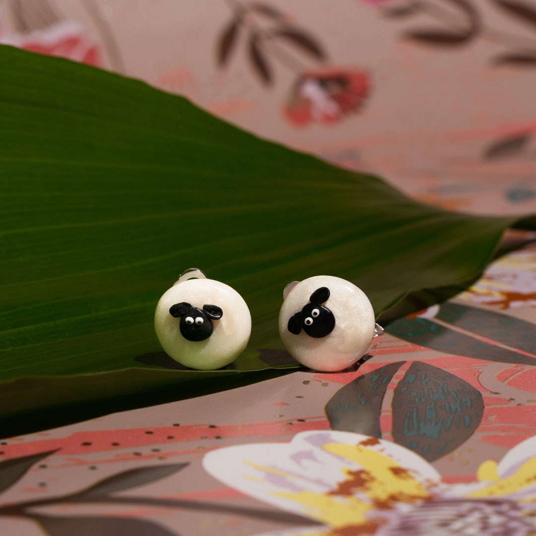 Cute Clip-on Sheep Earrings for Kids Starting Y3 | Sweet Ewe First Clip ...
