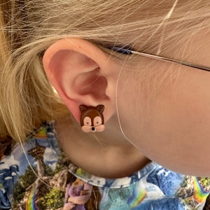 Panda and Squirrel 2 Pair Clip on Earring Set | Animal Ear Clips for ...