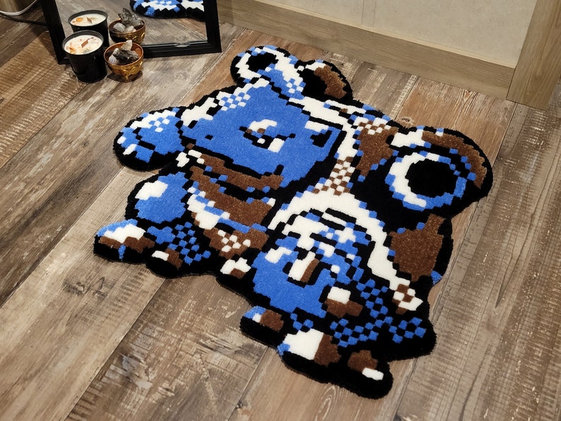 Blastoise Sprite Gold Version Art Tufted Rug Wall Decor Fluffy and Soft ...