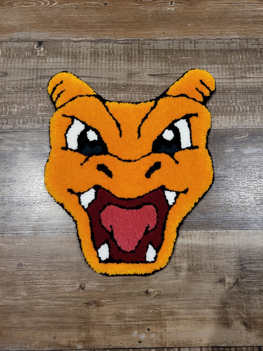 Charizard Portrait Tufted Rug Wall Decor Soft and Cozy Handmade Shiny ...