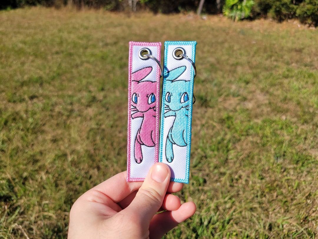 Mew Pokemon Keychain Shiny Mew Flight Tag Jet Tag Lanyard Tag Key Tag ...