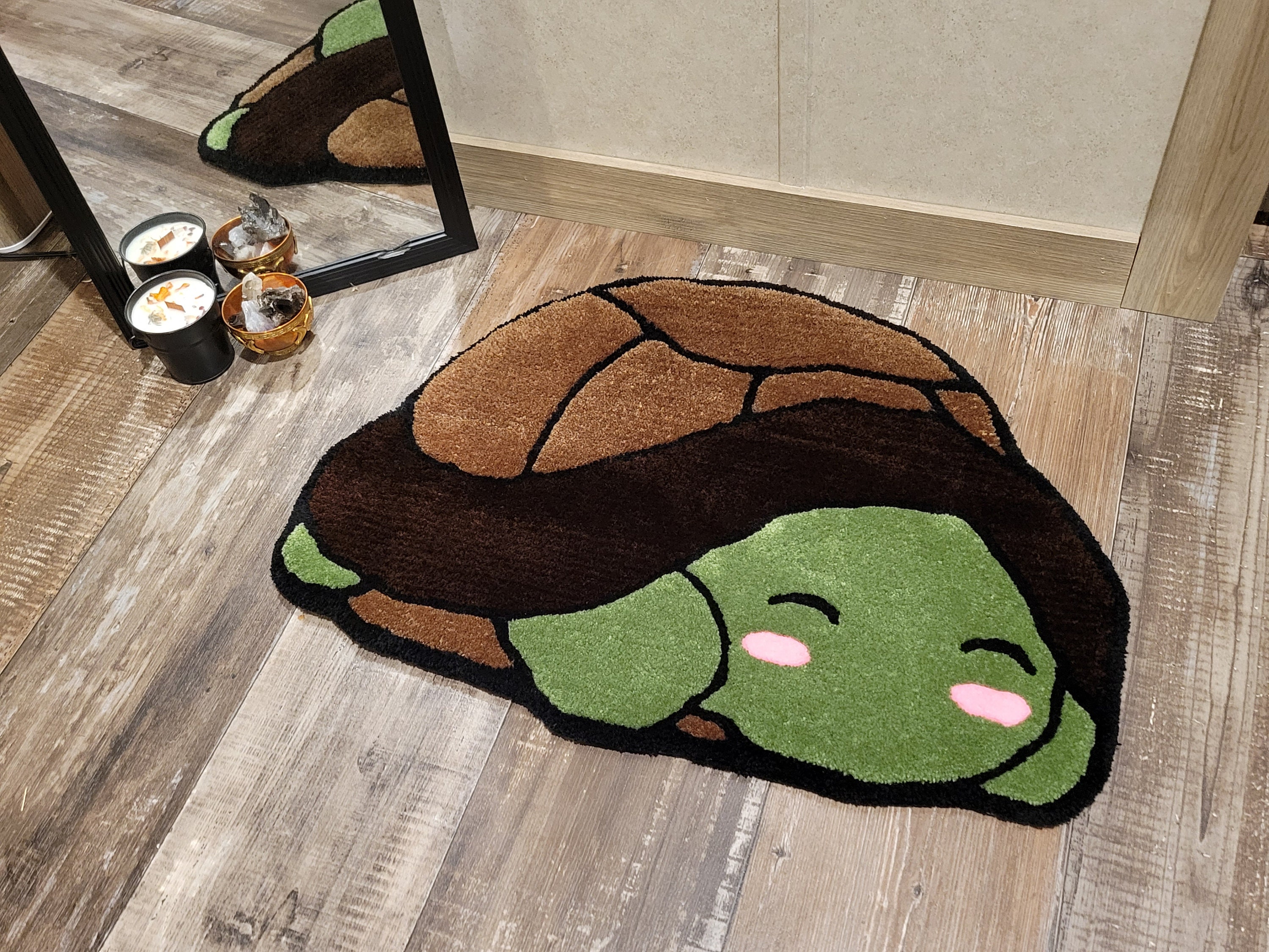 Sleepy Turtle Tufted Rug Wall Decor Fluffy & Soft - Etsy