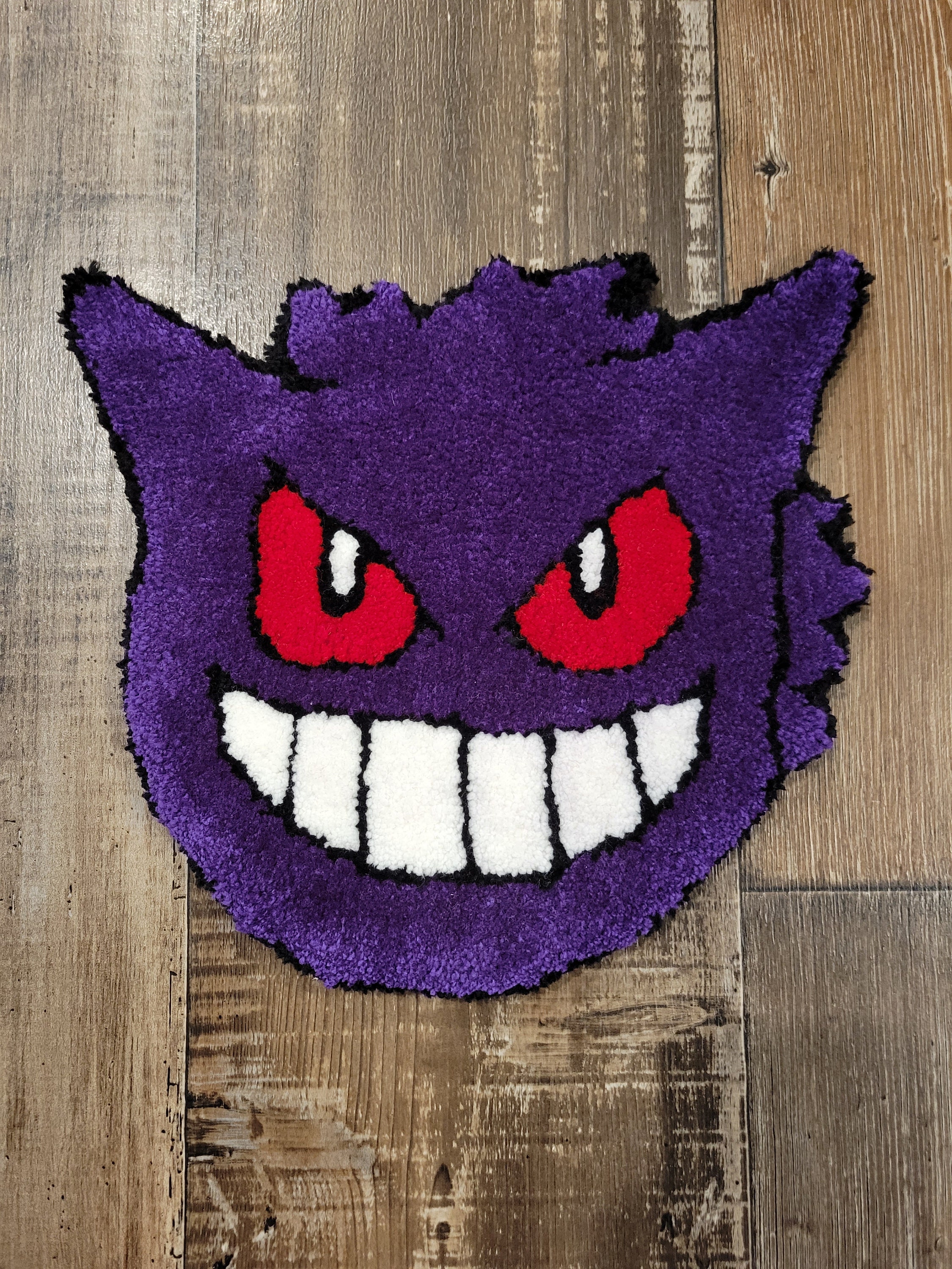 Gengar Portrait Tufted Rug Wall Decor Soft and Cozy Handmade - Etsy