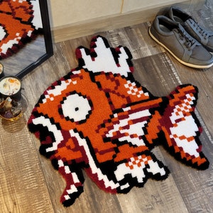 Magikarp Sprite Silver Version Art - Tufted Rug - Wall Decor ...