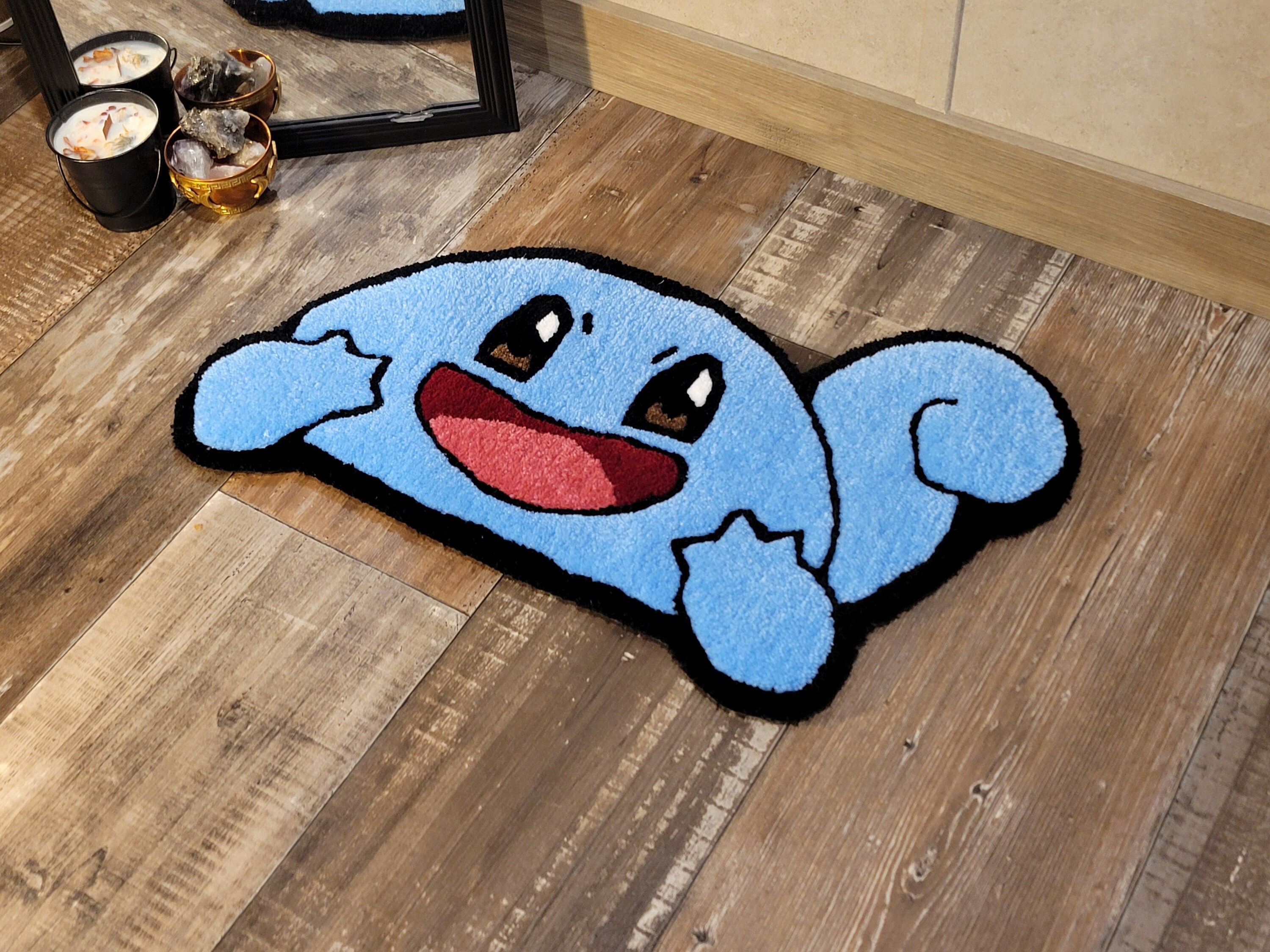 Squirtle Peeker Tufted Rug Wall Decor Soft and Cozy Handmade - Etsy