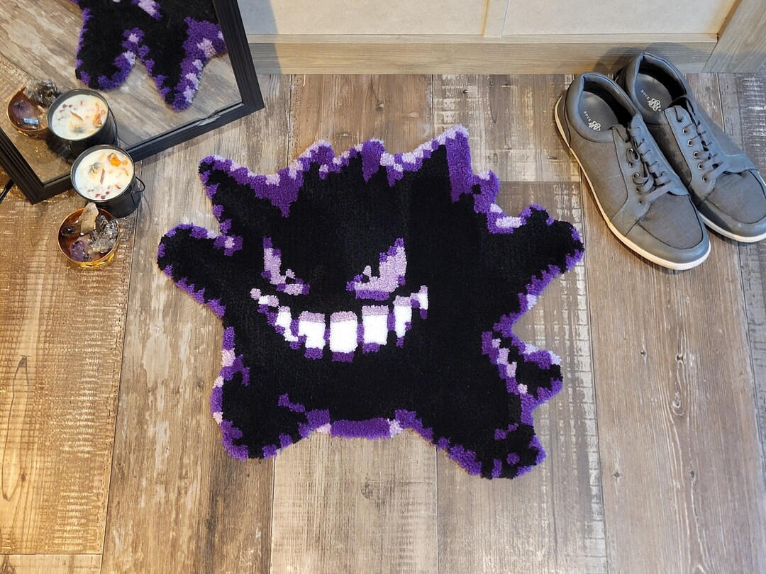 Gengar Sprite Yellow Version Art Tufted Rug Wall Decor Soft & Fluffy ...