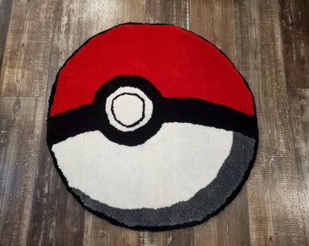 Pokeball Rug - Etsy