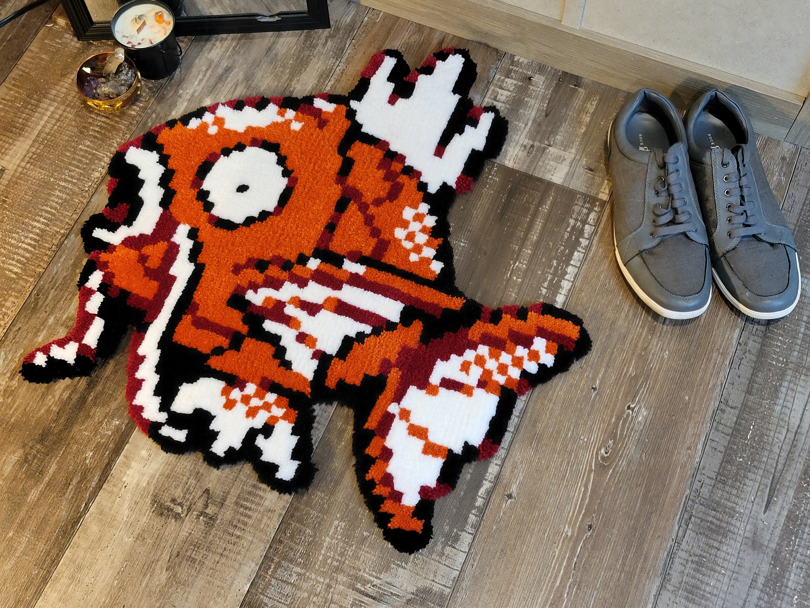 Magikarp Sprite Silver Version Art Tufted Rug Wall Decor Fluffy and ...
