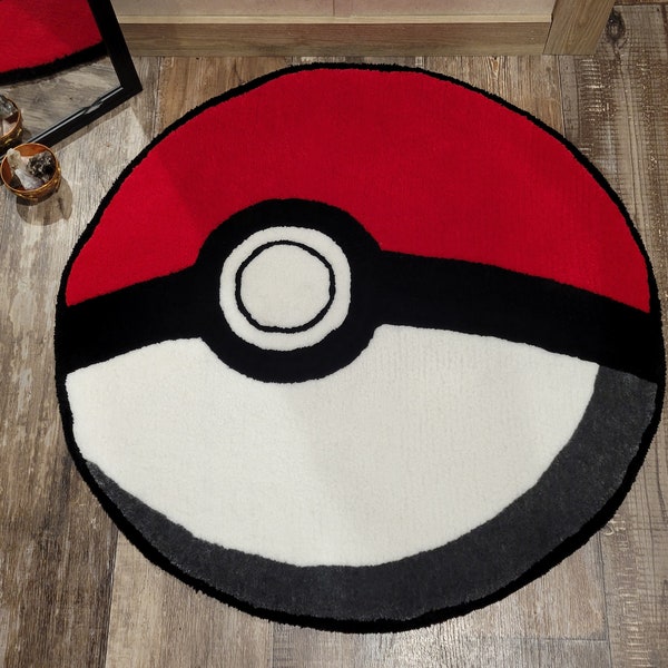 Pokeball Rug - Etsy