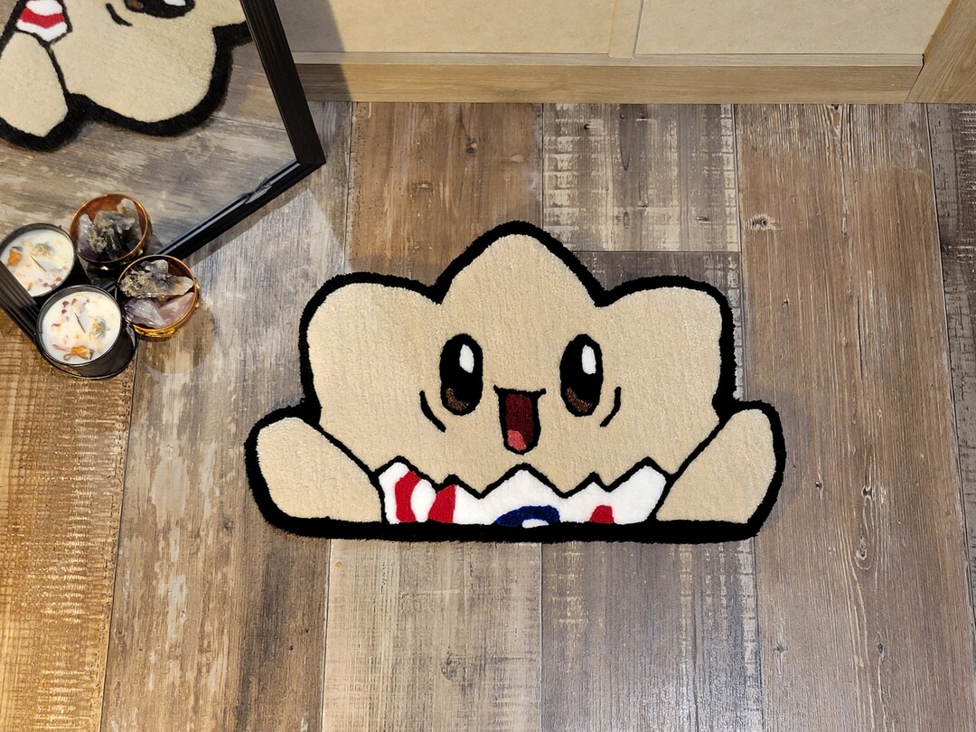 Togepi Peeker Tufted Rug Wall Decor Soft and Cozy Handmade - Etsy
