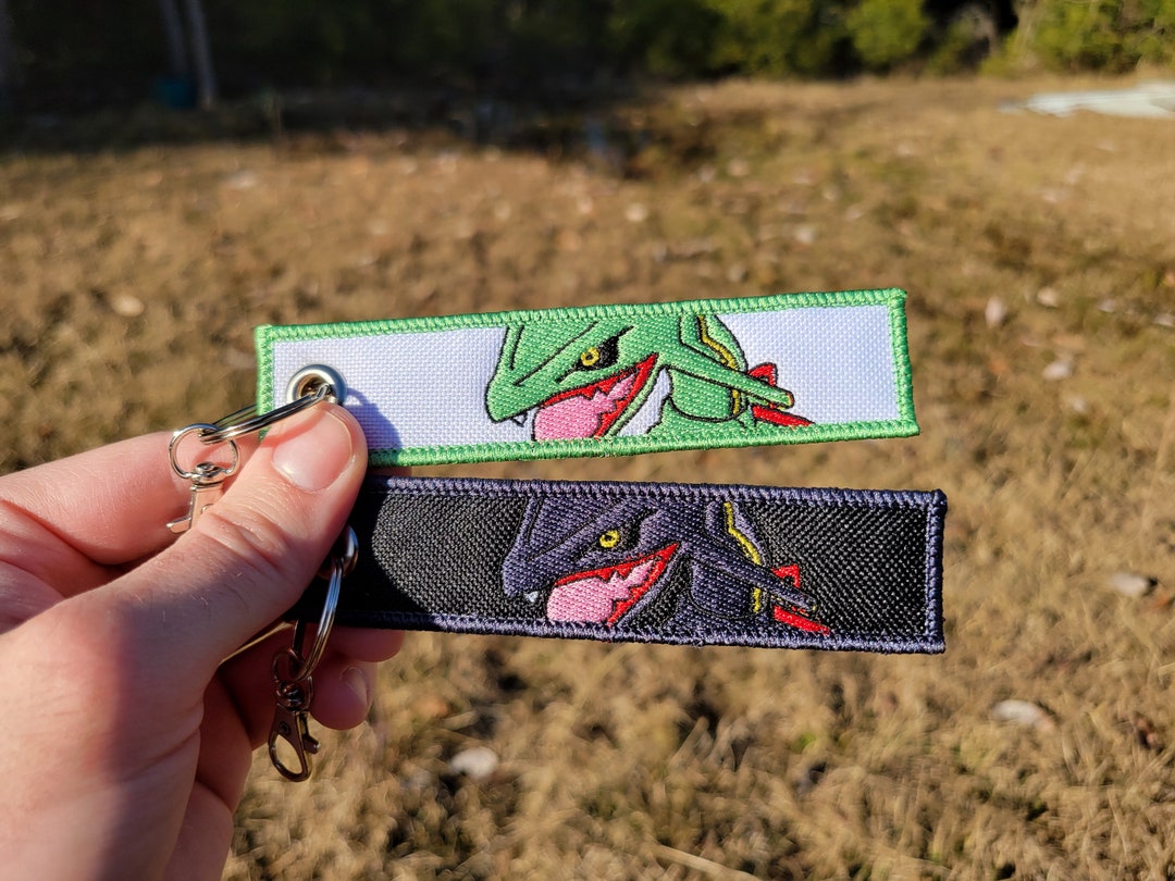 Rayquaza Pokemon Keychain Flight Tag Jet Tag Lanyard Tag Key Tag ...