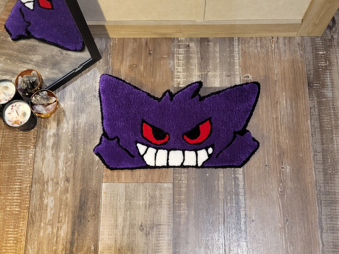 Gengar Peeker Tufted Rug Wall Decor Soft and Cozy Handmade - Etsy