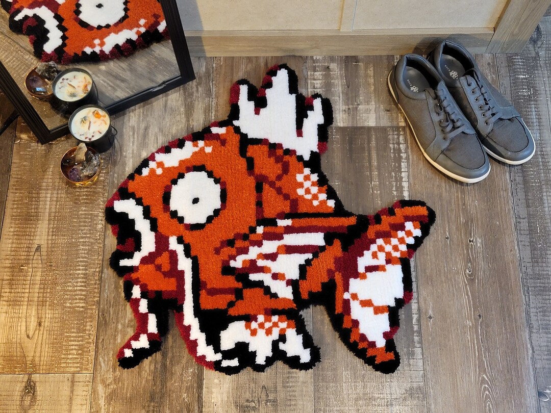 Magikarp Sprite Silver Version Art - Tufted Rug - Wall Decor ...
