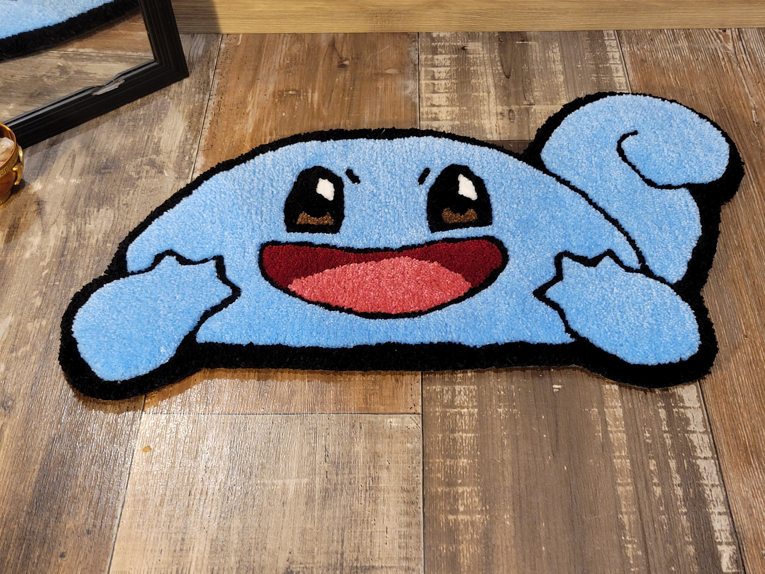 Squirtle Peeker Tufted Rug Wall Decor Soft and Cozy Handmade - Etsy