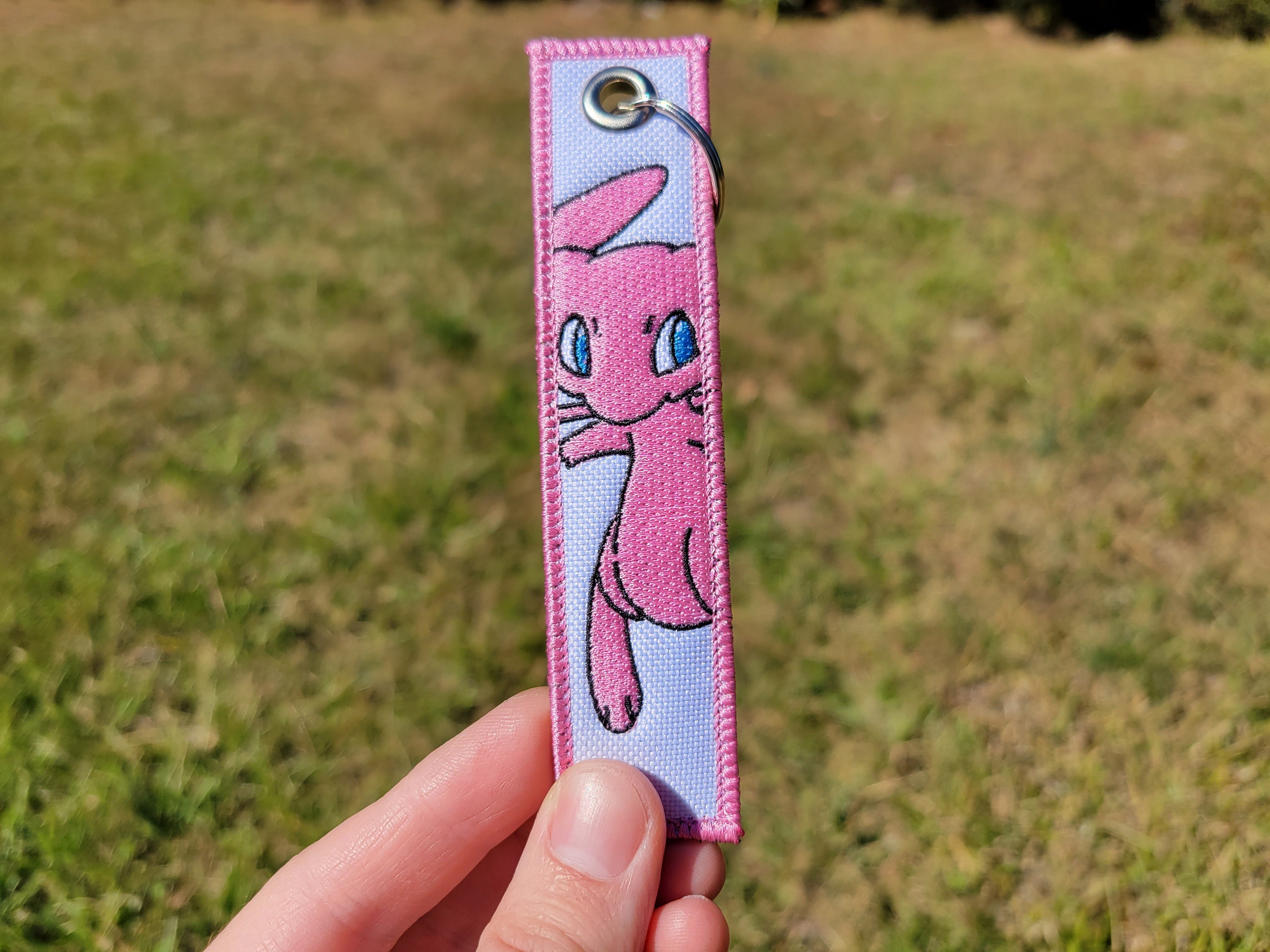 Mew Pokemon Keychain Shiny Mew Flight Tag Jet Tag Lanyard Tag Key Tag ...