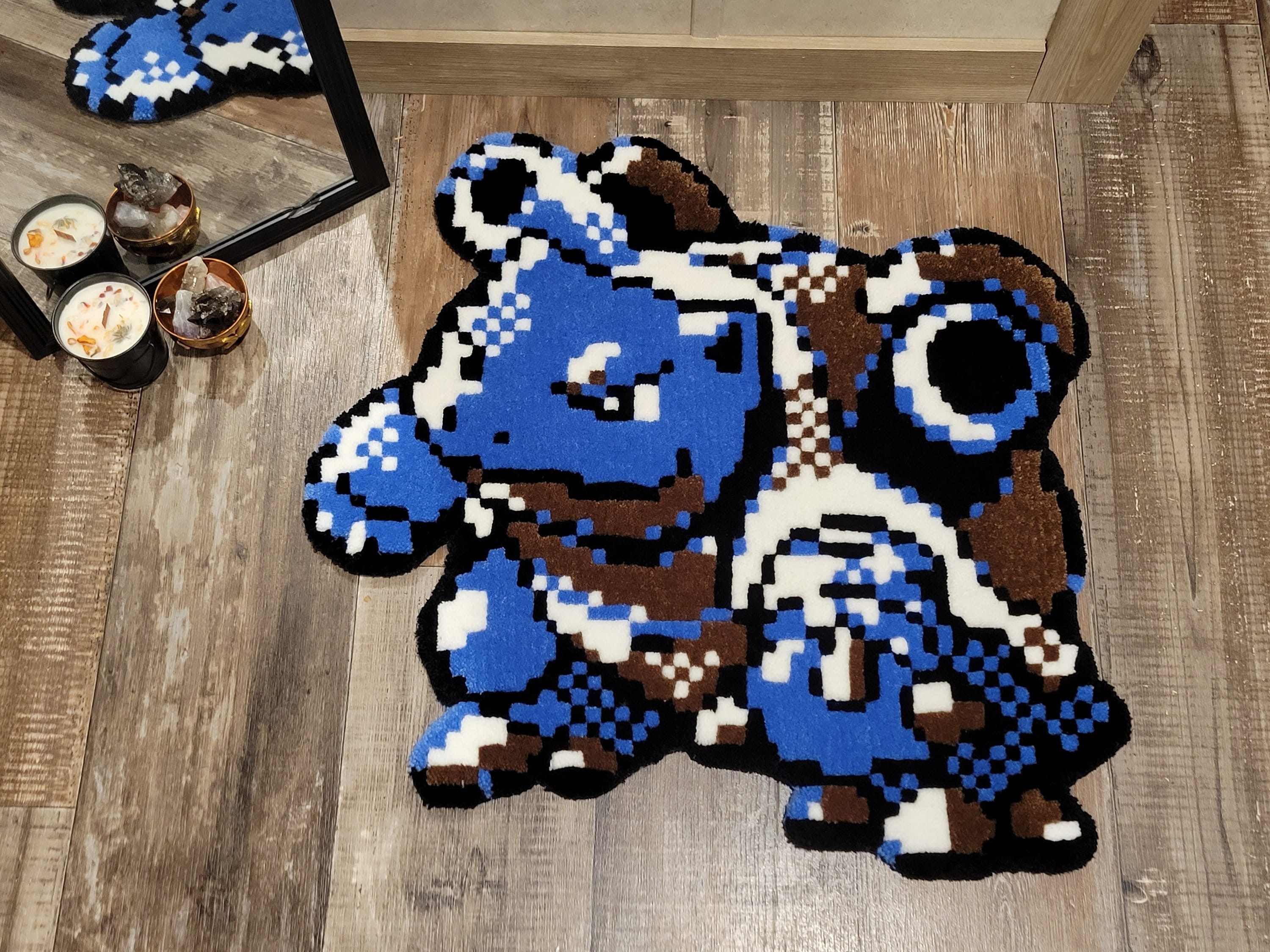 Blastoise Sprite Gold Version Art Tufted Rug Wall Decor Fluffy and Soft ...