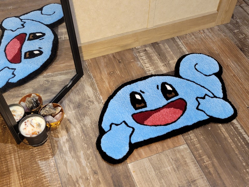 Squirtle Peeker Tufted Rug Wall Decor Soft and Cozy Handmade - Etsy