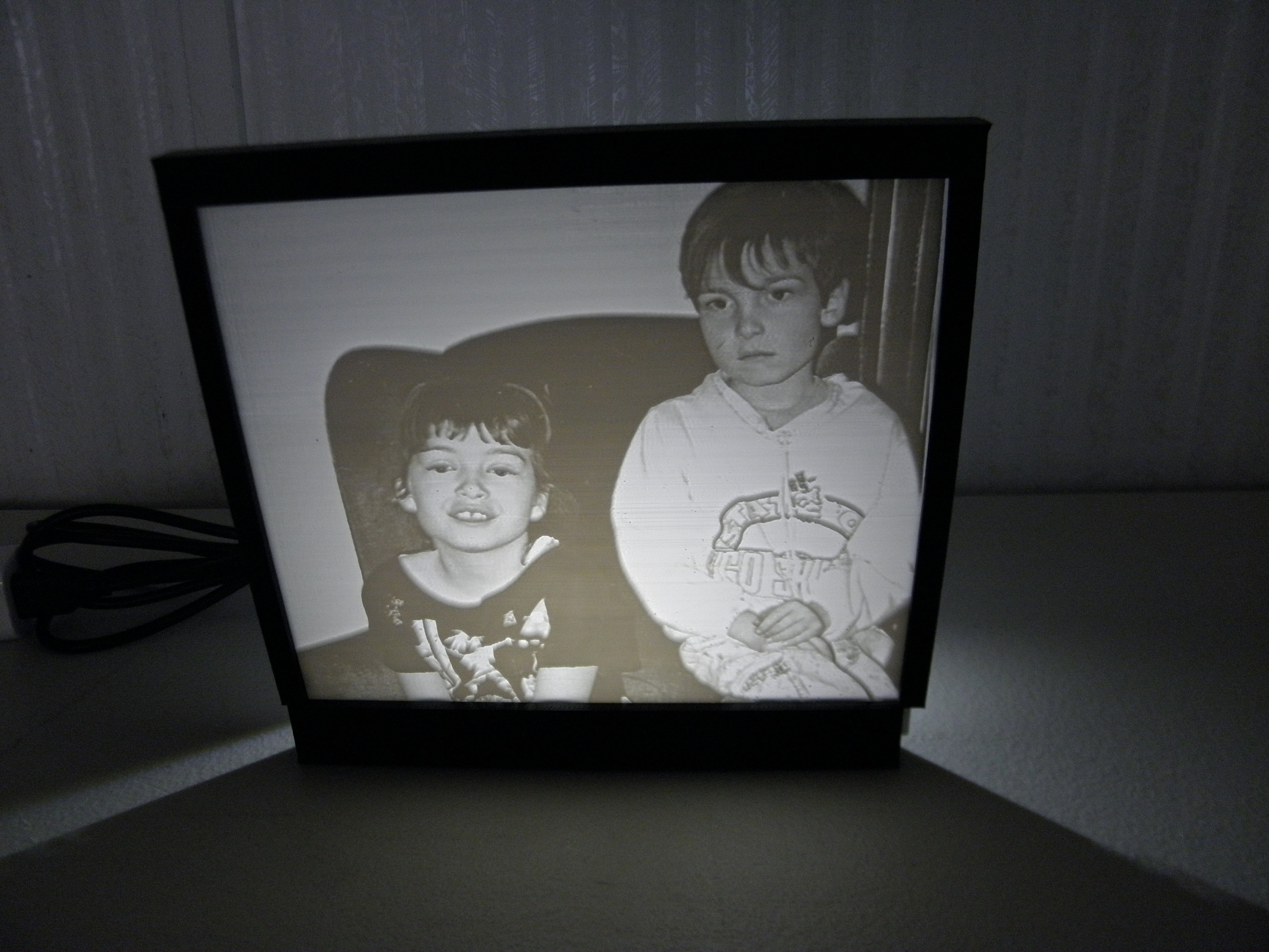 Custom Light up 3D Printed Picture With Light and Frame With Your Own ...