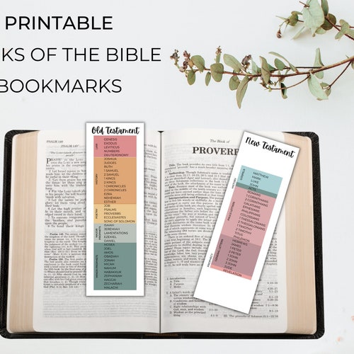 Printable Books of the Bible Bookmarks Christian Bookmark - Etsy