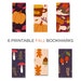 Printable Bookmarks Fall, Pumpkin Bookmarks, Mushroom Bookmark, Leaves ...